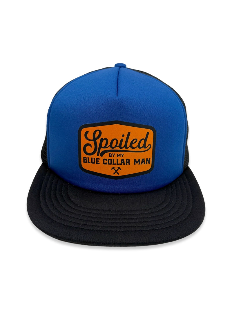 Spoiled by my Blue Collar Man Snapback Trucker – Luckless Outfitters