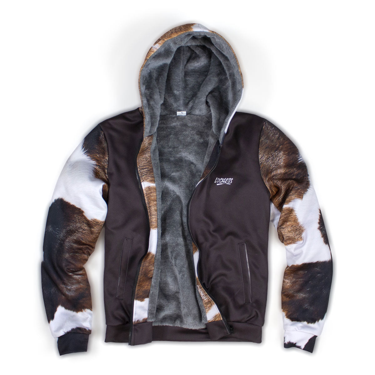 Cowhide Heavy Zip Fleece Hoodie – Luckless Outfitters