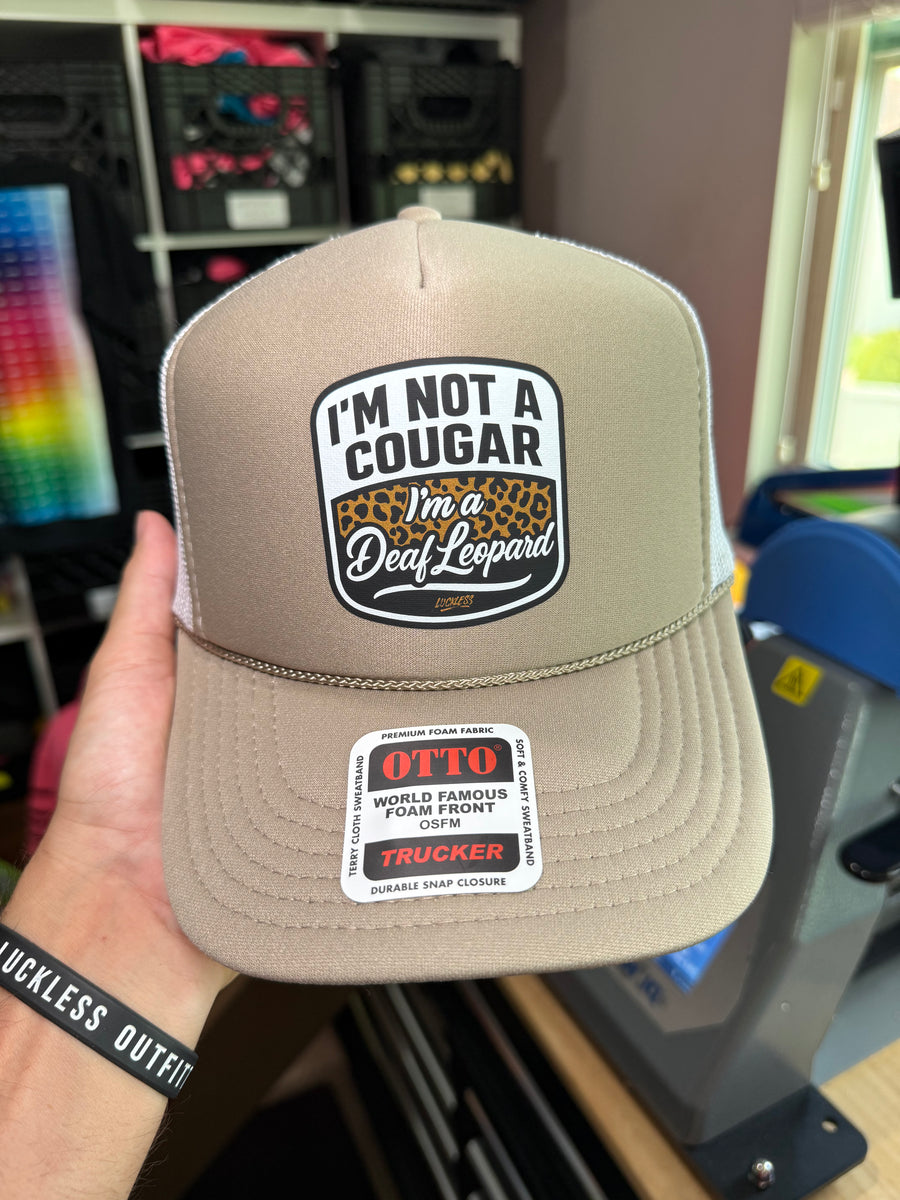 Deaf Leopard Trucker Hat – Luckless Outfitters